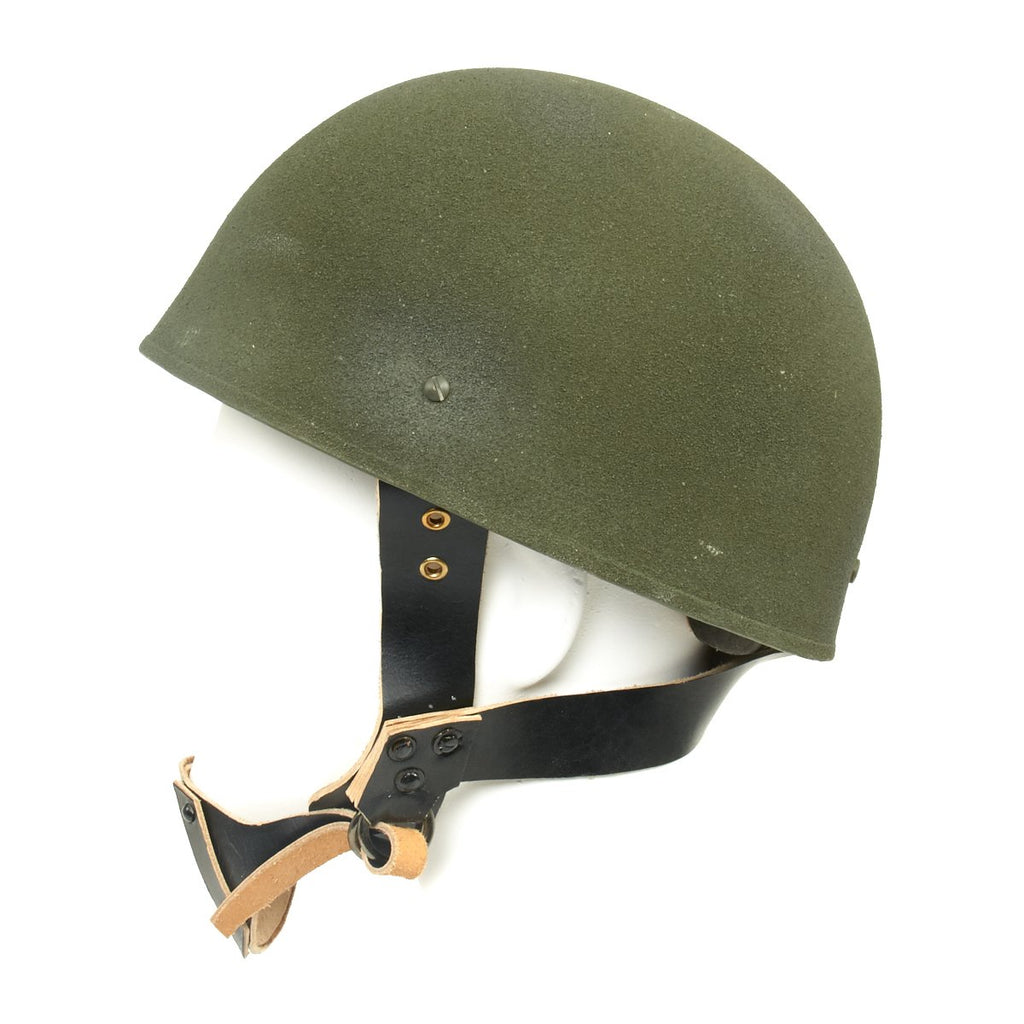 British WWII MKI Paratrooper Helmet with Leather Chinstrap System ...