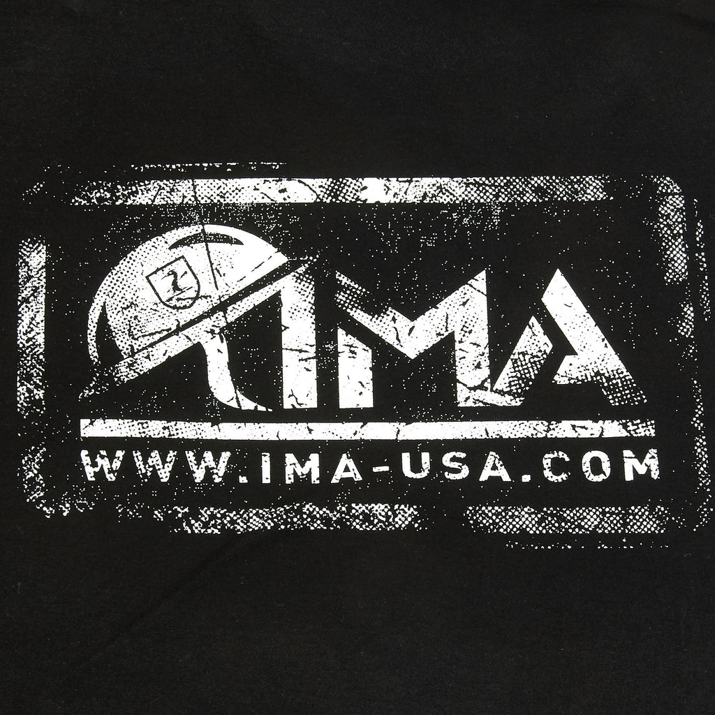 IMA Stamp Logo Black Cotton T-Shirt – International Military Antiques