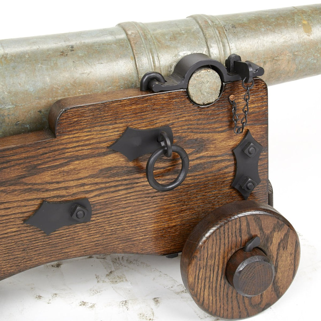 Original 18th Century Bronze 2-Pounder Falcon Cannon with Oak Naval ...