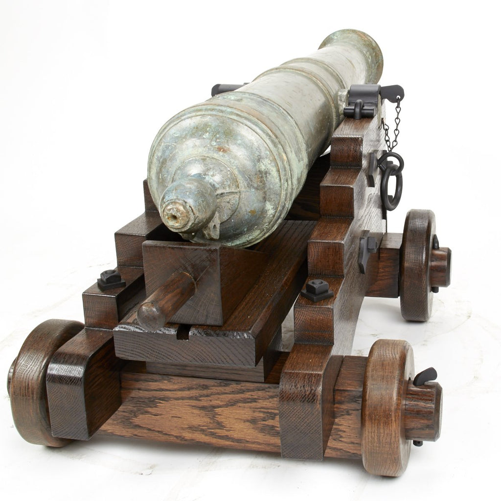 Original 18th Century Bronze 2-Pounder Falcon Cannon with Oak Naval ...
