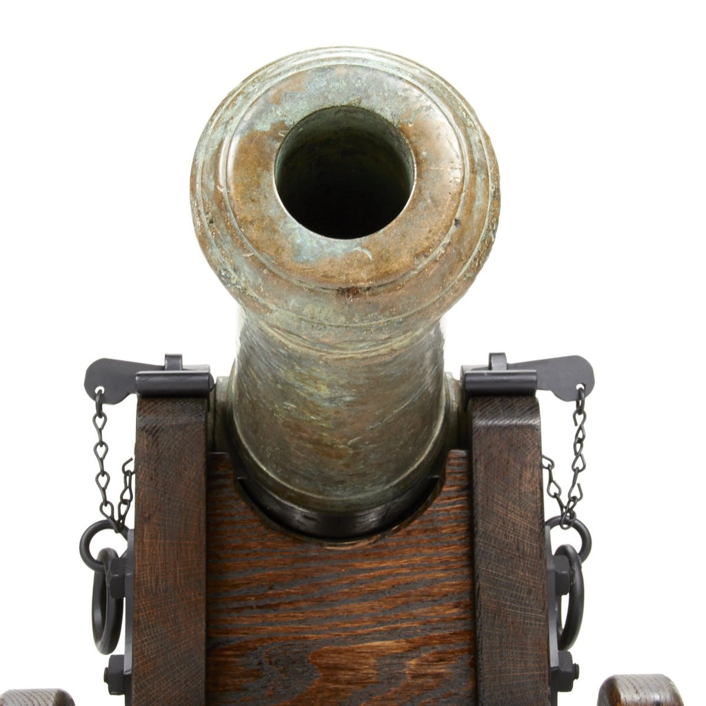 Original 18th Century Bronze 2-Pounder Falcon Cannon with Oak Naval ...