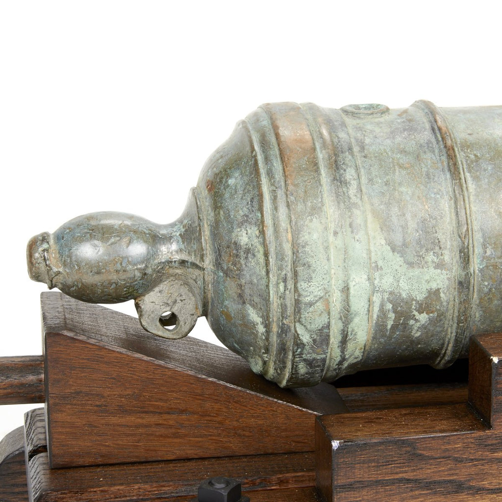 Original 18th Century Bronze 2-Pounder Falcon Cannon with Oak Naval ...