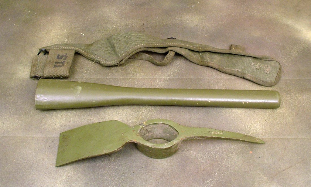 Original U.S. WWII M-1910 Pick Mattock Axe with Canavs Carrier- WW2 ...