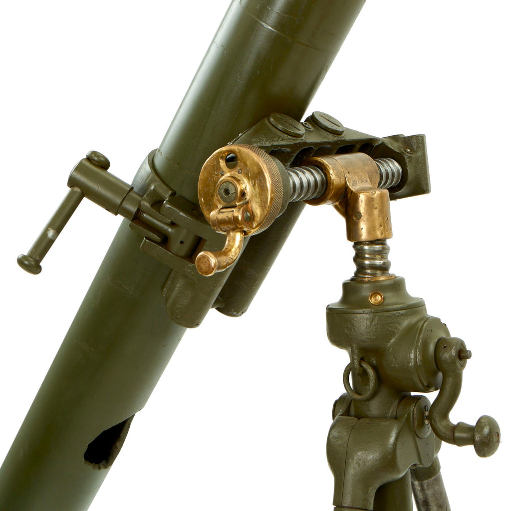 Original U.S. WWII 81mm Display M1 Mortar System With Baseplate and Bi ...