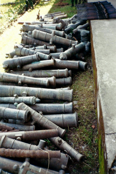 Original 18th Century Bronze 2-Pounder Falcon Cannon with Oak Naval ...