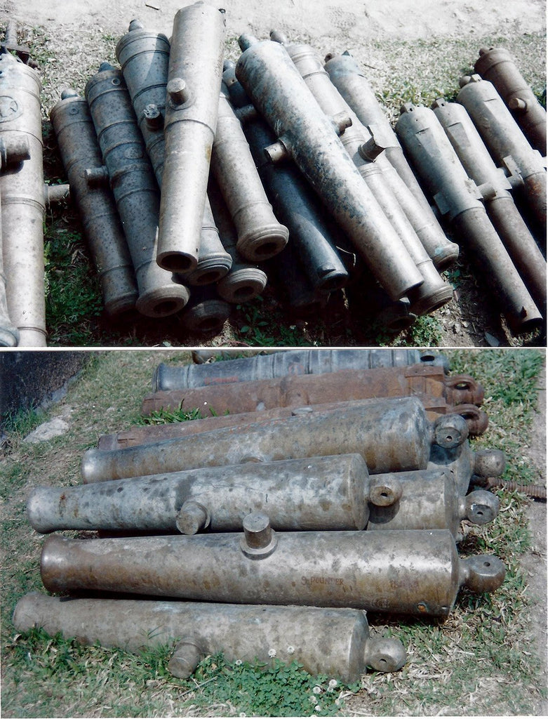 Original 18th Century Bronze 2-Pounder Falcon Cannon with Oak Naval ...