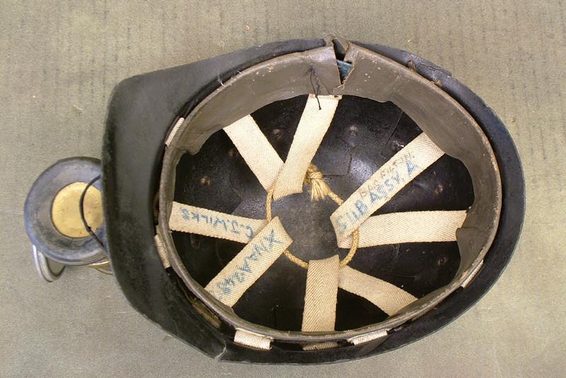 British Leather & Brass Miner's Helmet: WW1 (Dated 1916 ...