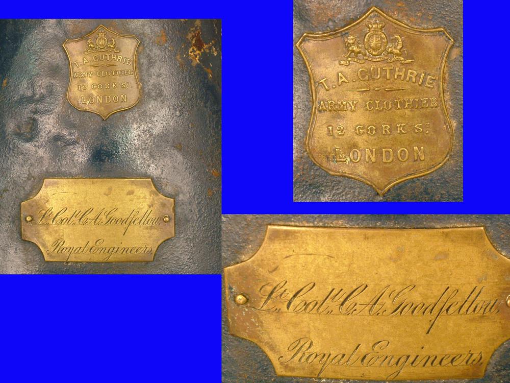 British Officer Royal Engineers Helmet - Victoria Cross Recipient ...