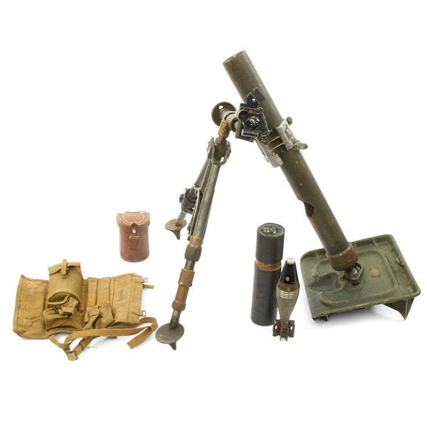 Original U.S. WWII M2 60mm Display Mortar with M4 Collimator Sight and ...