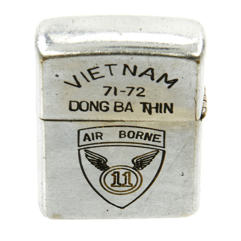 Original U.S. Vietnam War 11th Airborne Division Inscribed Zippo Light ...