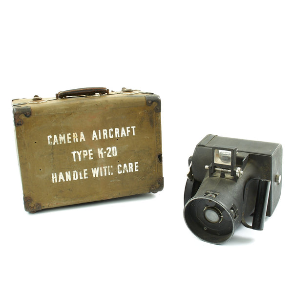 Original U.S. WWII Army Air Force Graflex K-20 Aircraft Camera with Ca ...