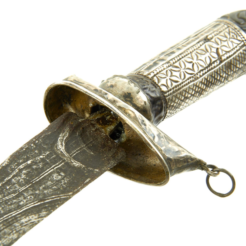 Original 19th Century Malaysian Silver Mounted Klewang Sword with Embo ...