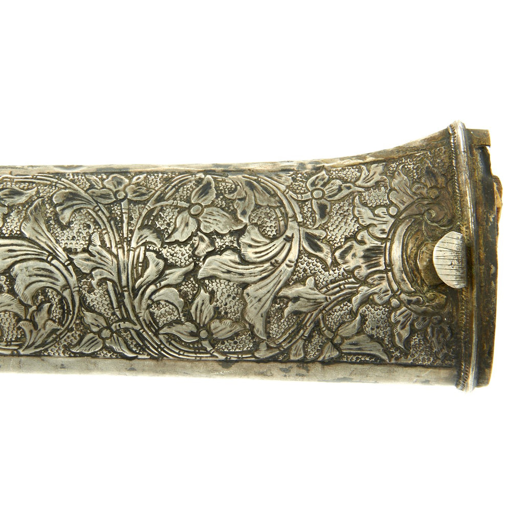 Original 19th Century Malaysian Silver Mounted Klewang Sword with Embo ...