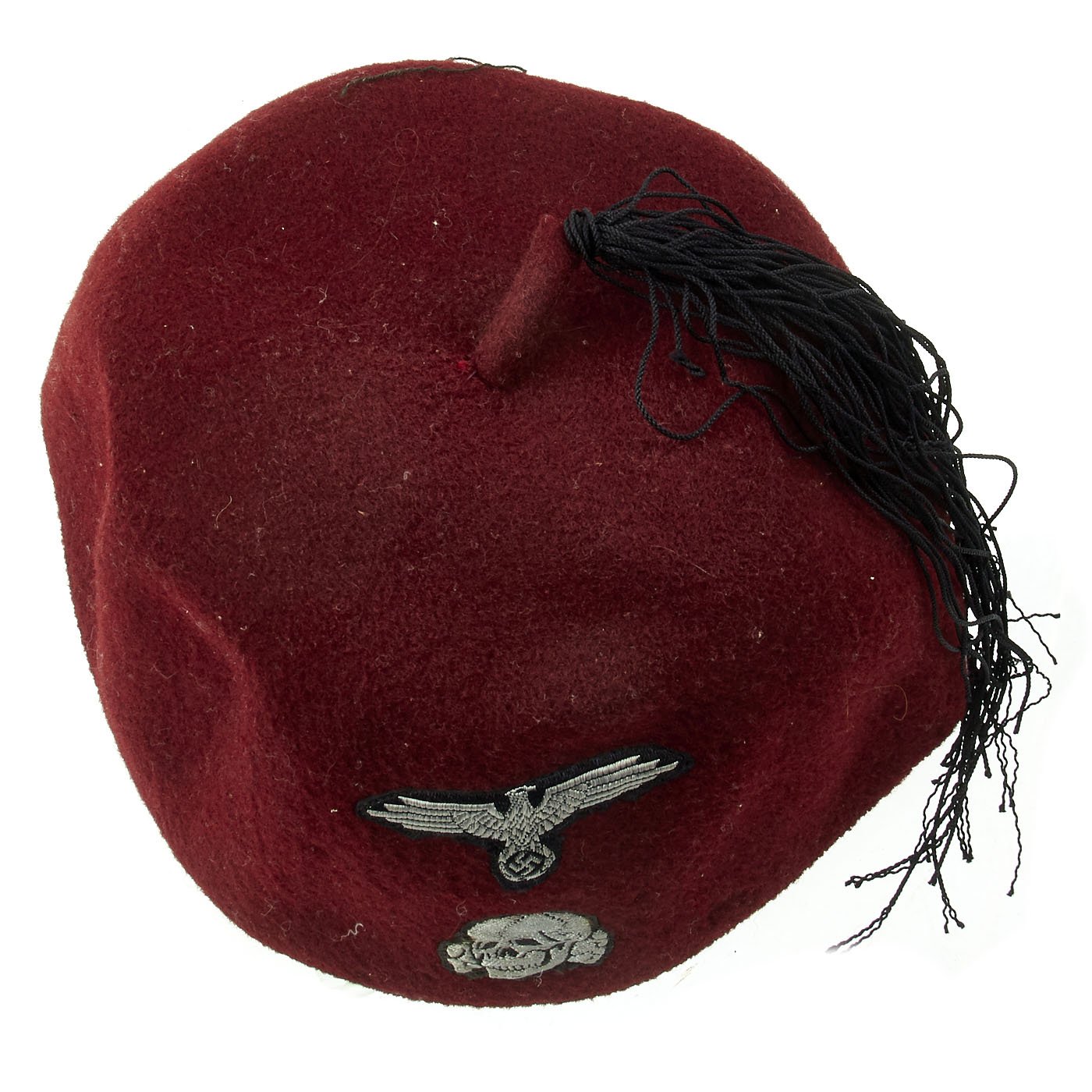 Original German WWII Waffen SS M43 Maroon Parade Fez for Foreign Volun ...