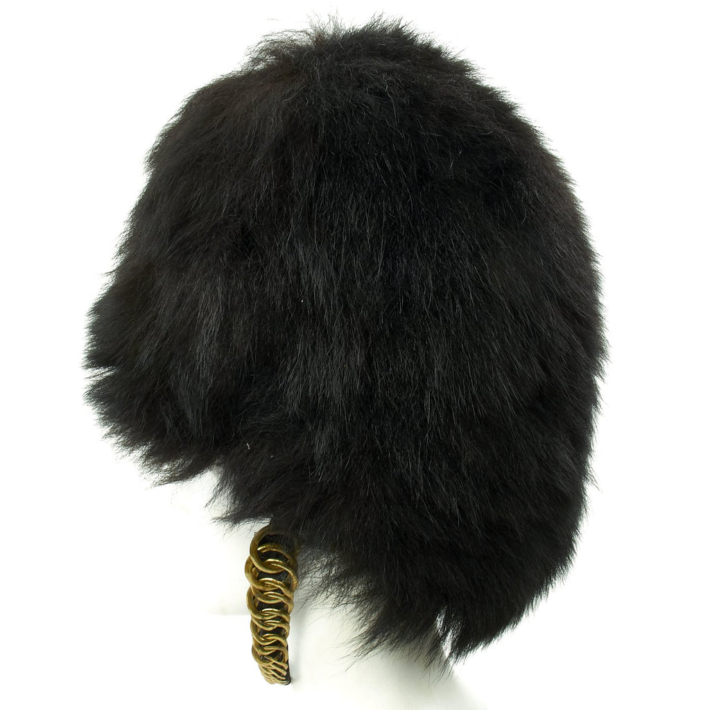Original British Coldstream Guards Bearskin Helmet with Brass Chin Sca ...