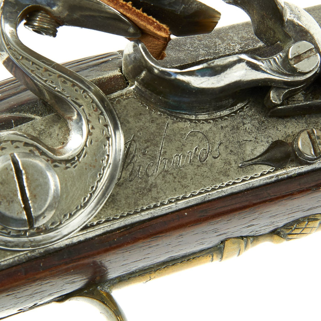 Original British Napoleonic Flintlock Overcoat Pistol by T. Richards o ...
