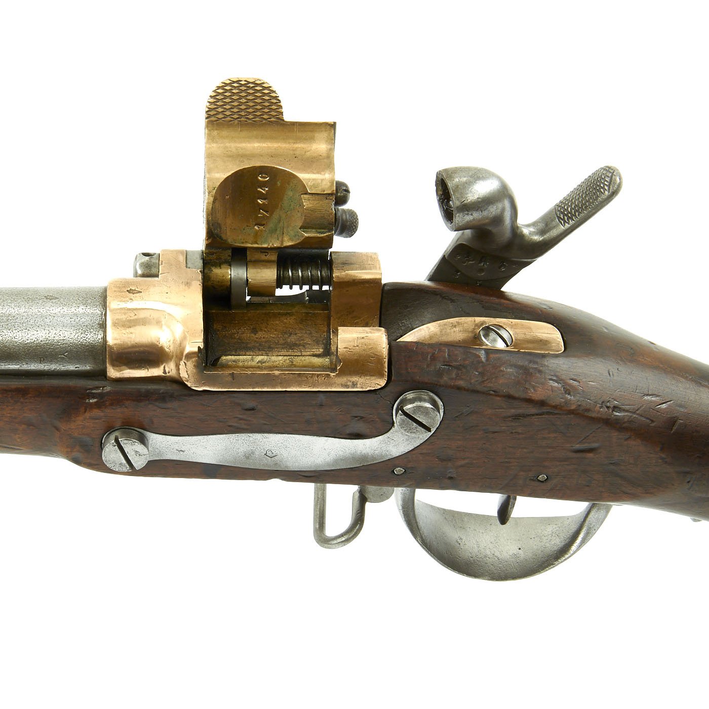 Original French M-1822/1869 17.55mm Tabatière Brass Breech Loading Con ...