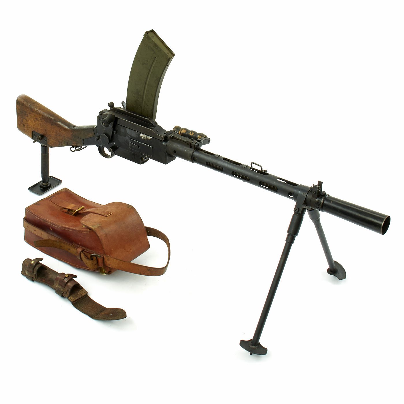Original WWII Danish Madsen Display Light Machine Gun with Monopod and ...