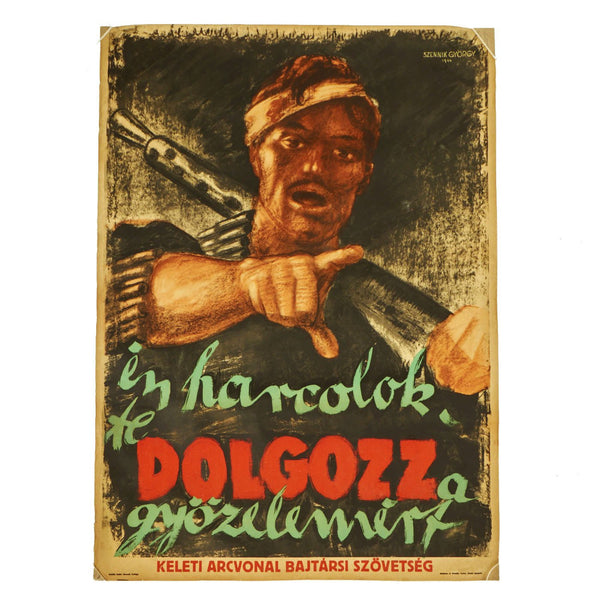 Original Hungarian WWII Arrow Cross Party Propaganda Poster ...