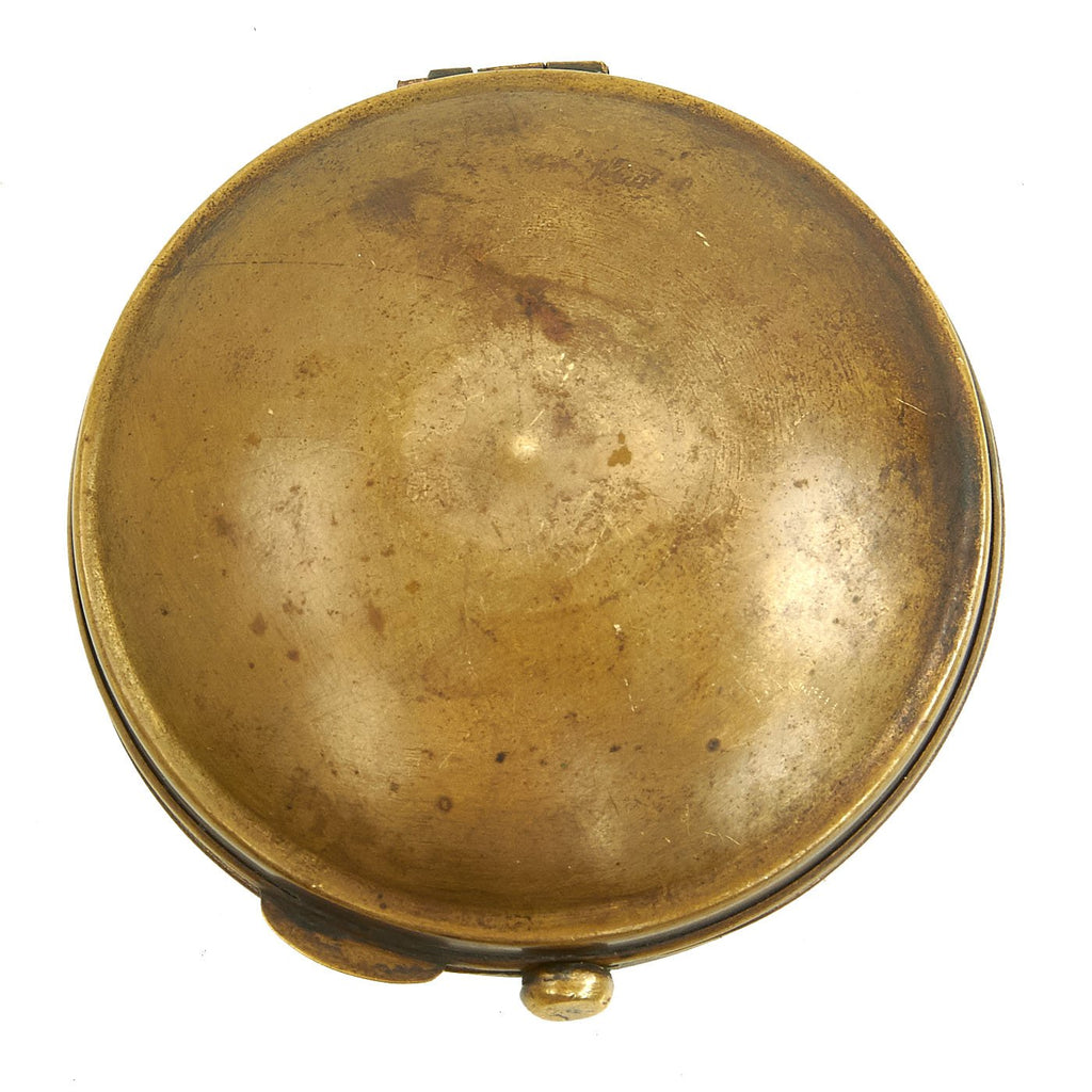 Original German WWII Panzer Officer’s Brass Clamshell Pocket Watch Cas ...