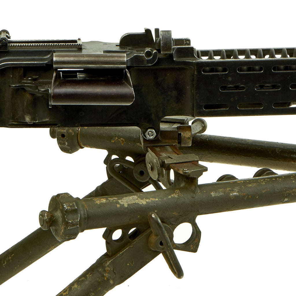 Original German WWII ZB 37(t) Display Machine Gun with Ground Mount Tr ...