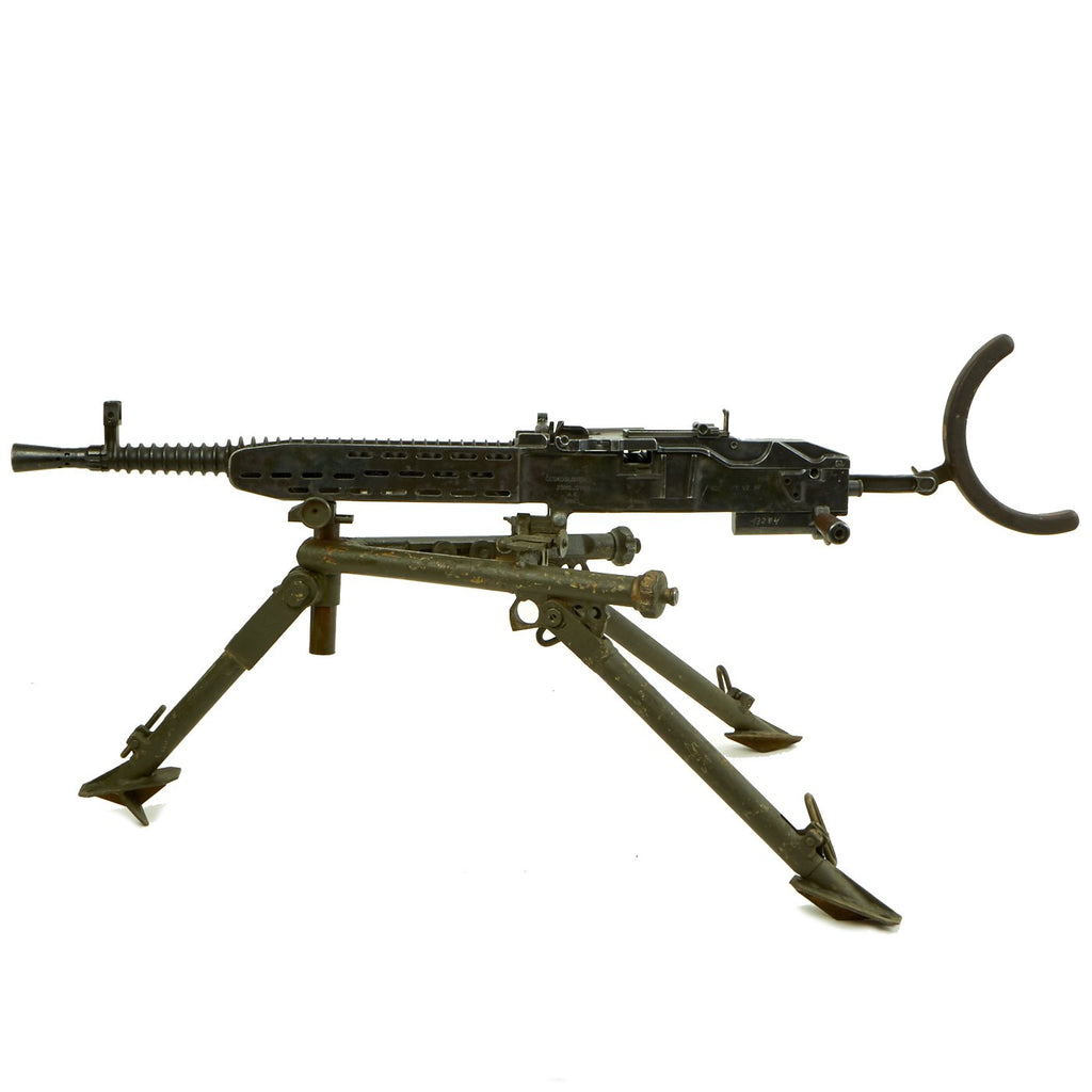 Original German WWII ZB 37(t) Display Machine Gun with Ground Mount Tr ...
