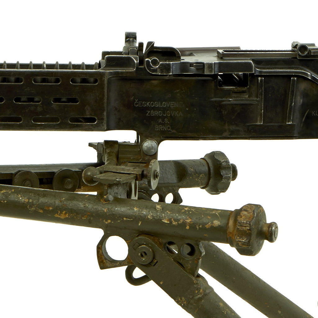 Original German WWII ZB 37(t) Display Machine Gun with Ground Mount Tr ...