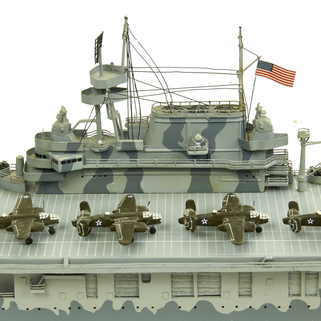 U.S. WWII Doolittle Tokoyo Raid CV-8 USS Hornett Model Ship with Signed ...