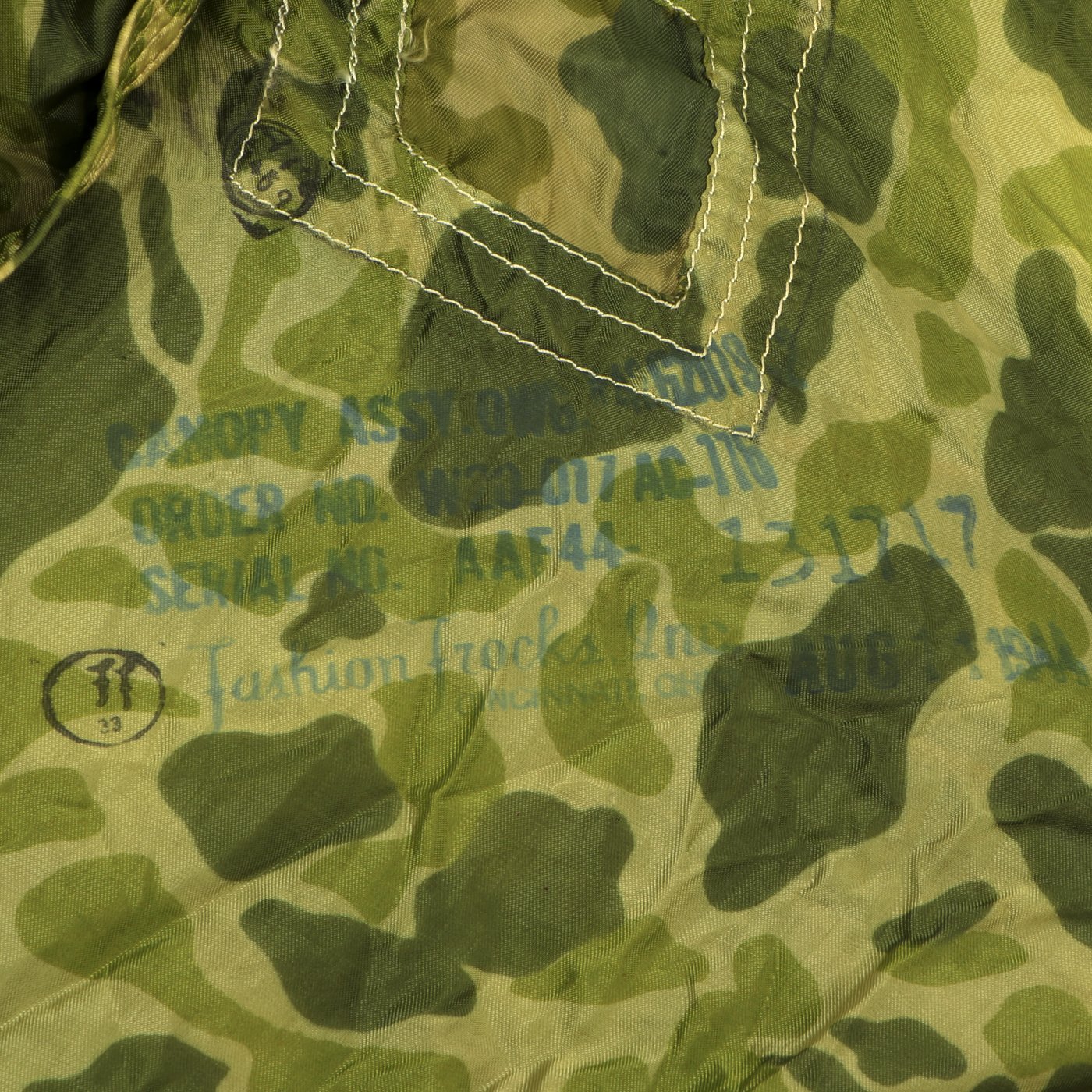 Original U.S. WWII Airborne Aerial Delivery 1944 Camouflage Parachute ...