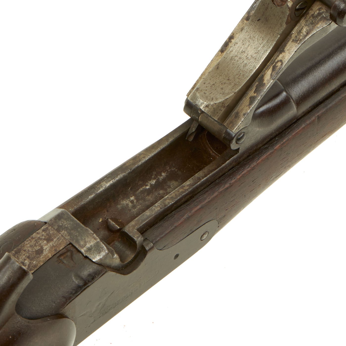 Original U.S. Springfield Trapdoor Early M1873 Cadet Rifle with Long W ...