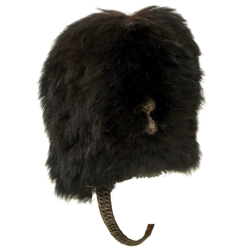 Original British 20th Century Royal Fusiliers Bearskin Helmet with Sil ...