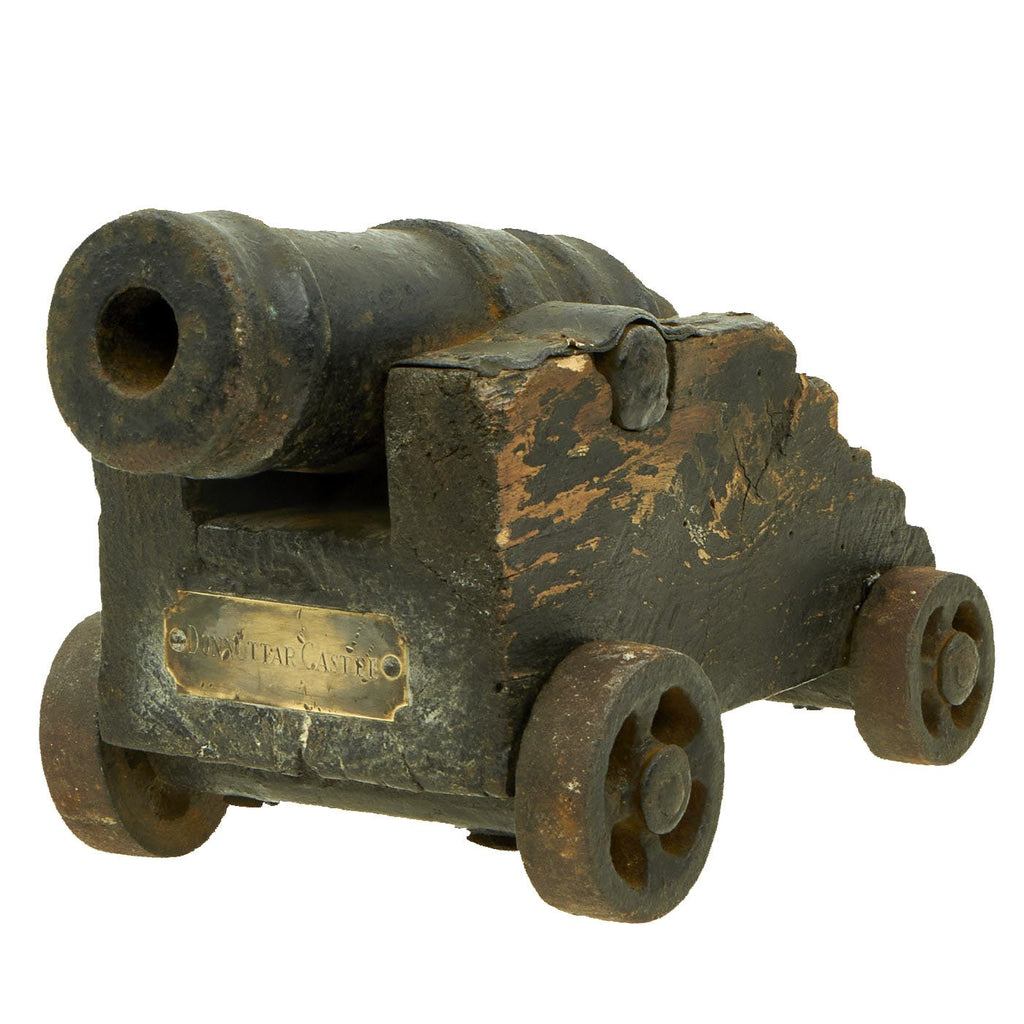 Original 17th Century Scottish Iron Signaling Cannon on Wooden Carriag ...