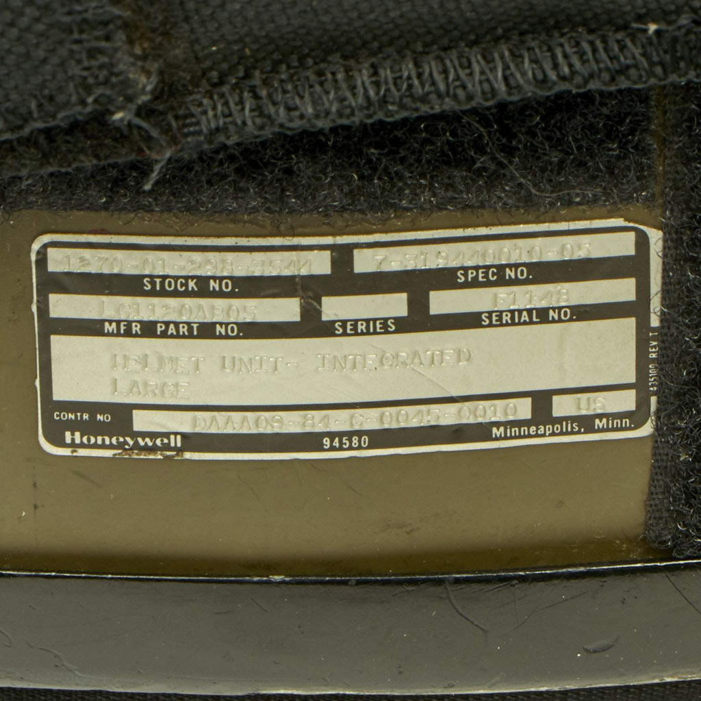 Original U.S. M142 IHADSS Flight Helmet for the AH-64 Apache Helicopte ...