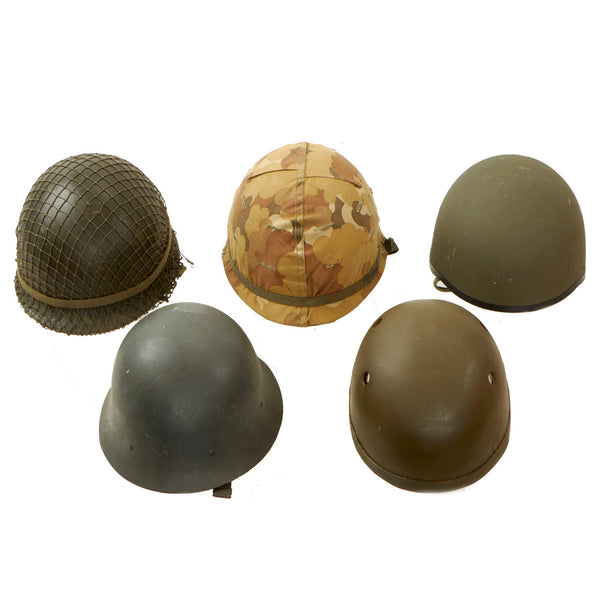 Original U.S., French, Swedish & Israeli WWII to Cold War Helmet Lot ...
