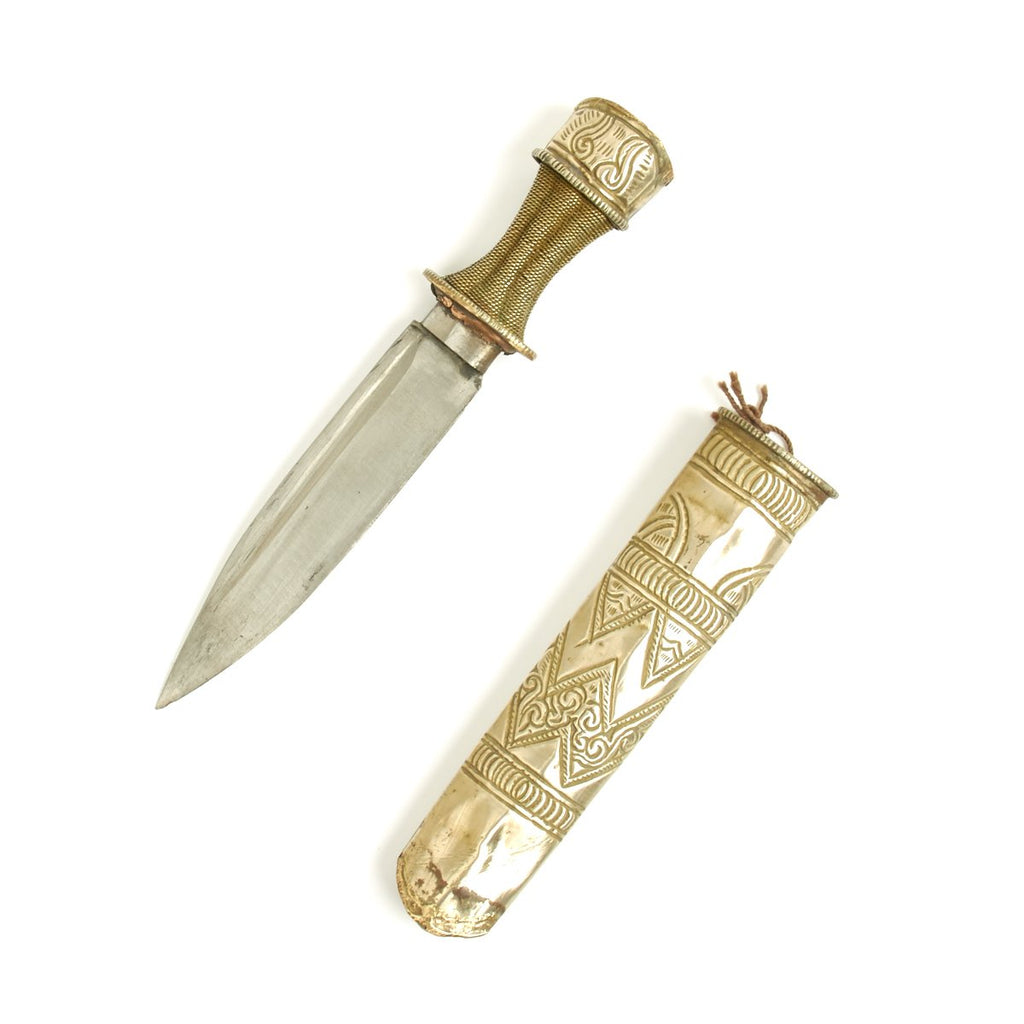 Original Himalayan Silver Mounted Dagger with Silver Covered Scabbard ...