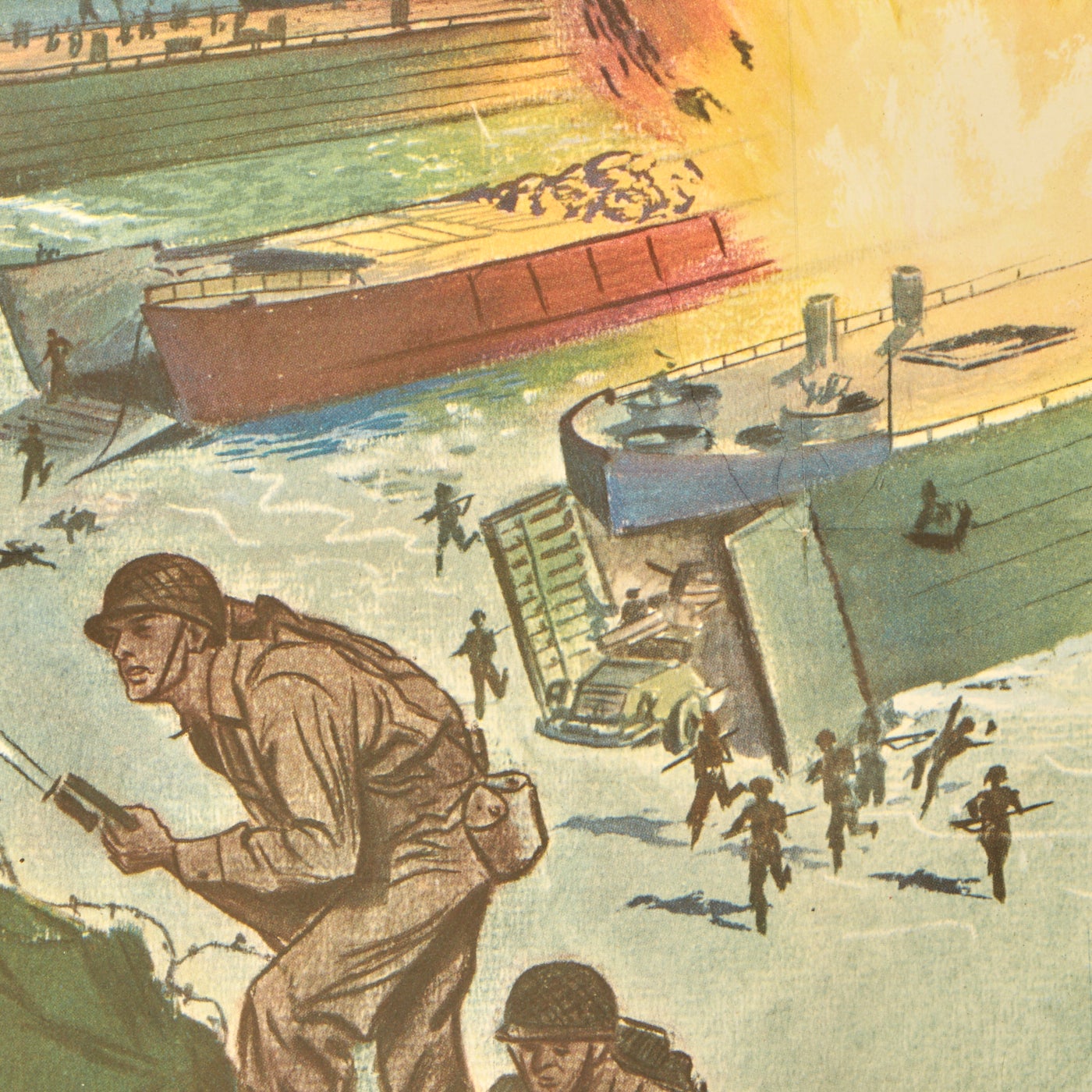 Us Landing Craft D Day Paintings