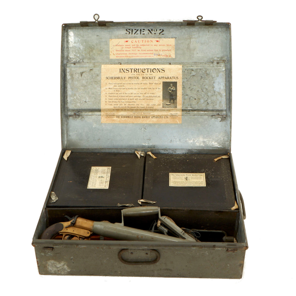Original British Pre-WWII Schermuly Pistol Rocket Apparatus Rescue Lin ...