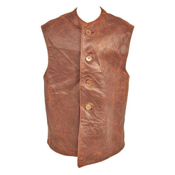 Original British WWII Leather Machine Gunner Jerkin Vest - Dated 1945 ...
