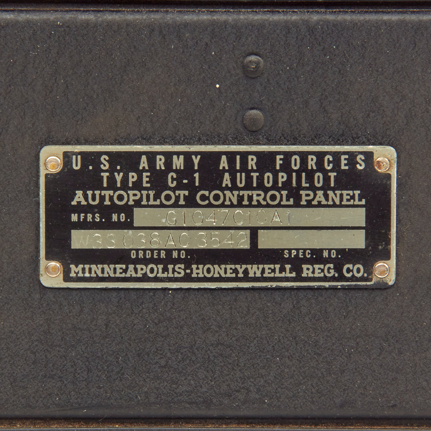 Original WWII U.S. B-17 Flying Fortress C-1 Autopilot Formation Contro ...