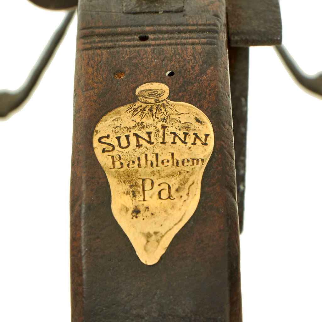 Original Early American Iron Flintlock Tinder Lighter with Plaque Engr ...