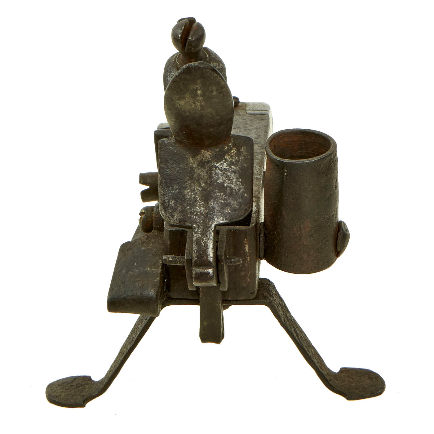 Original Early American Iron Flintlock Tinder Lighter with Plaque Engr ...