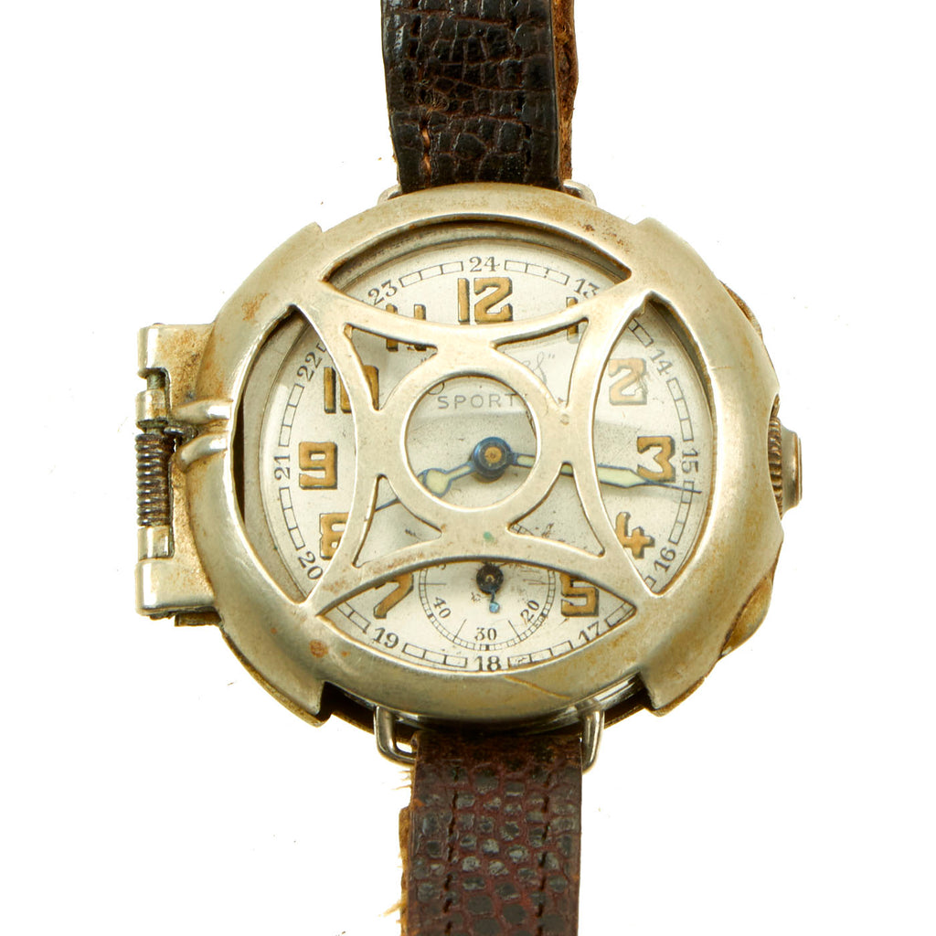 Original British WWI Officer's Trench Wrist Watch with Shrapnel Protec ...