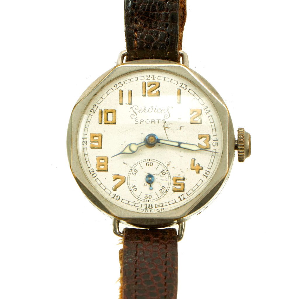 Original British WWI Officer's Trench Wrist Watch with Shrapnel Protec ...