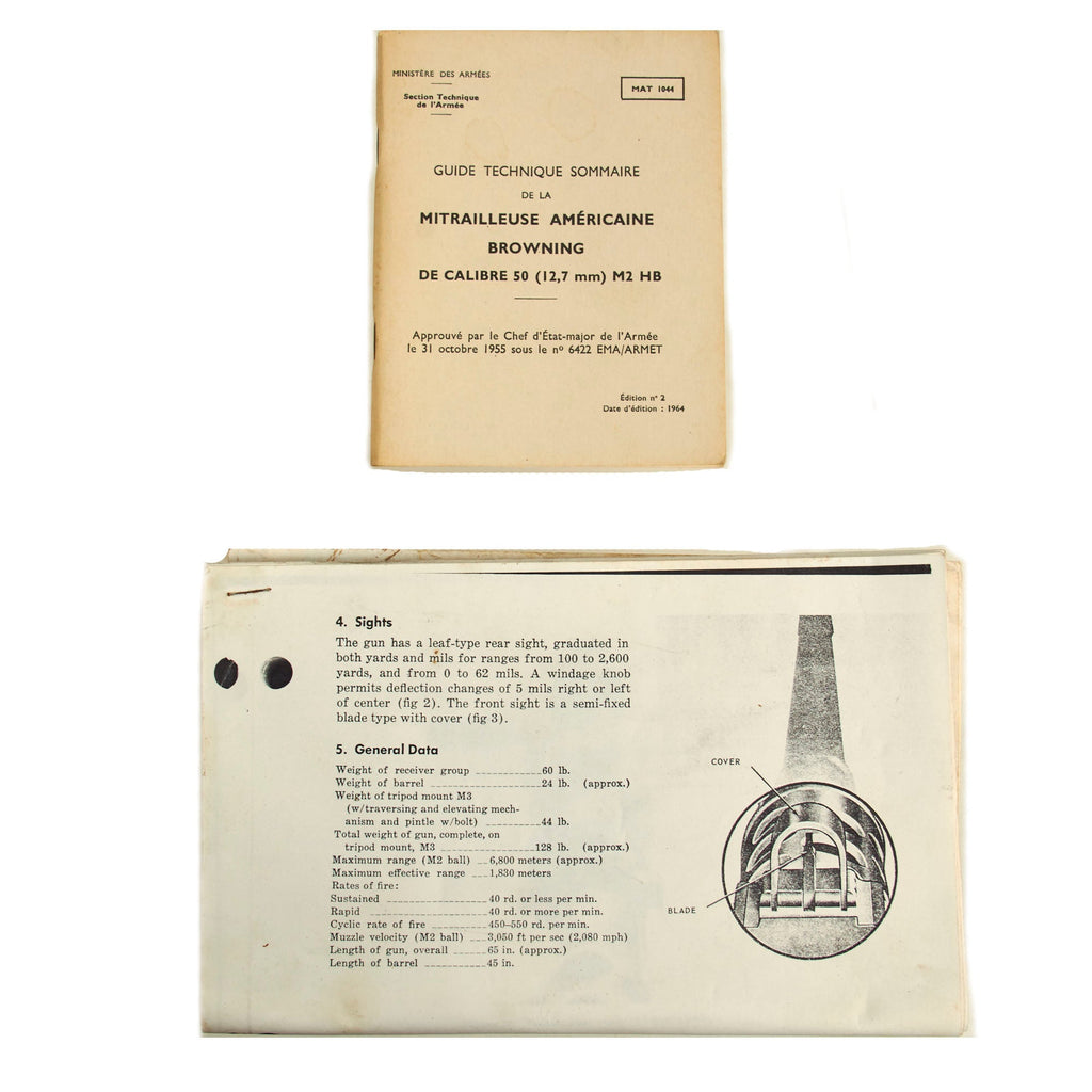 Original U.S. WWII Type M2HB Browning .50 Caliber “Ma Deuce” Display M ...
