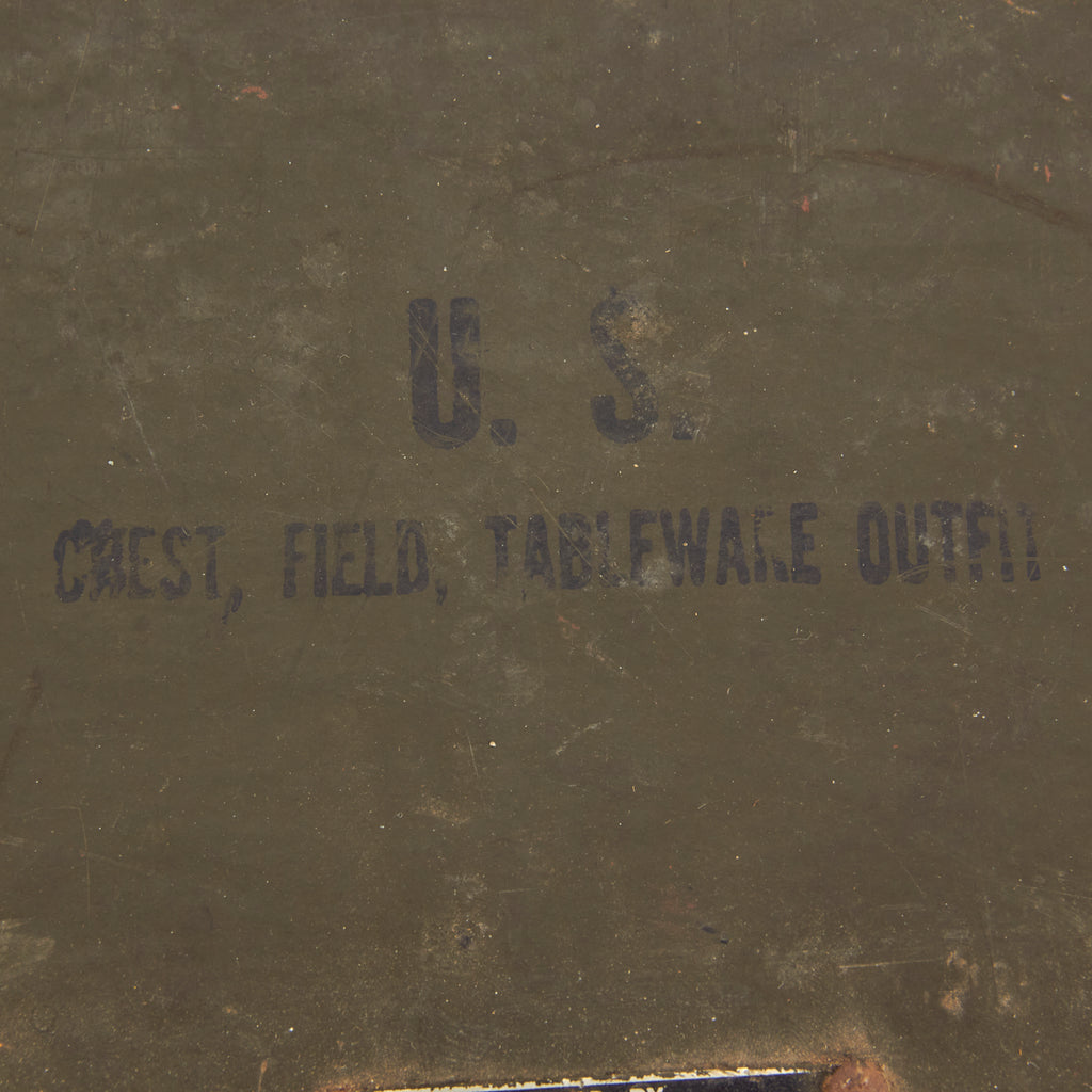 Original U.S. WWII USAAF Enameled Portable Mess Set in Transit Chest ...
