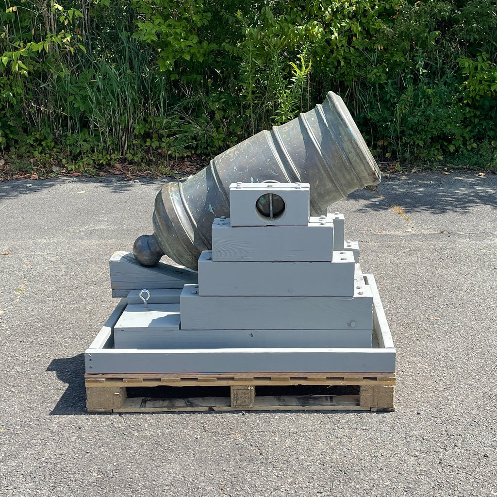 Original European 18th Century Massive Bronze Howitzer with 11 Inch Bo ...