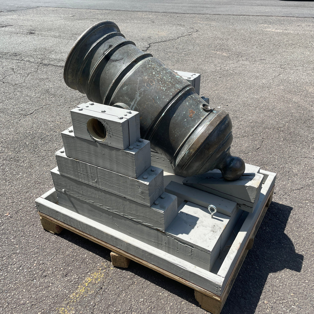 Original European 18th Century Massive Bronze Howitzer with 11 Inch Bo ...