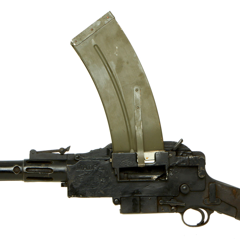 Original WWII Danish Madsen Display Light Machine Gun with Magazine Po ...