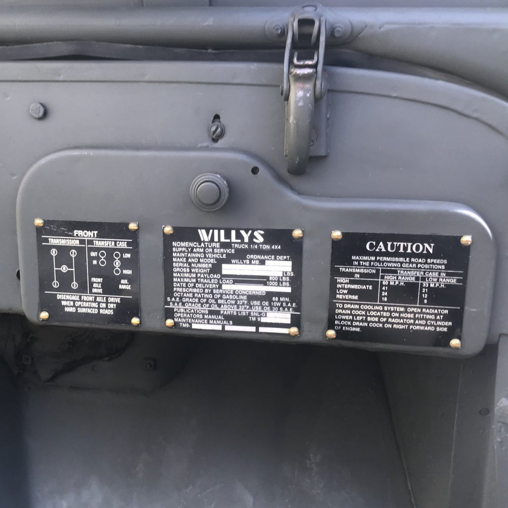 Willys Jeep Serial Number Lookup