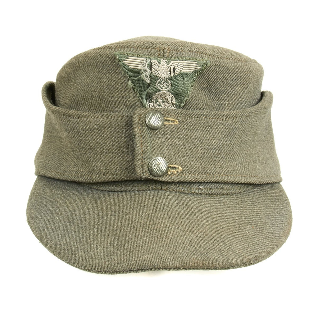 Original German WWII Late War Waffen-SS M43 Field Cap Constructed of ...